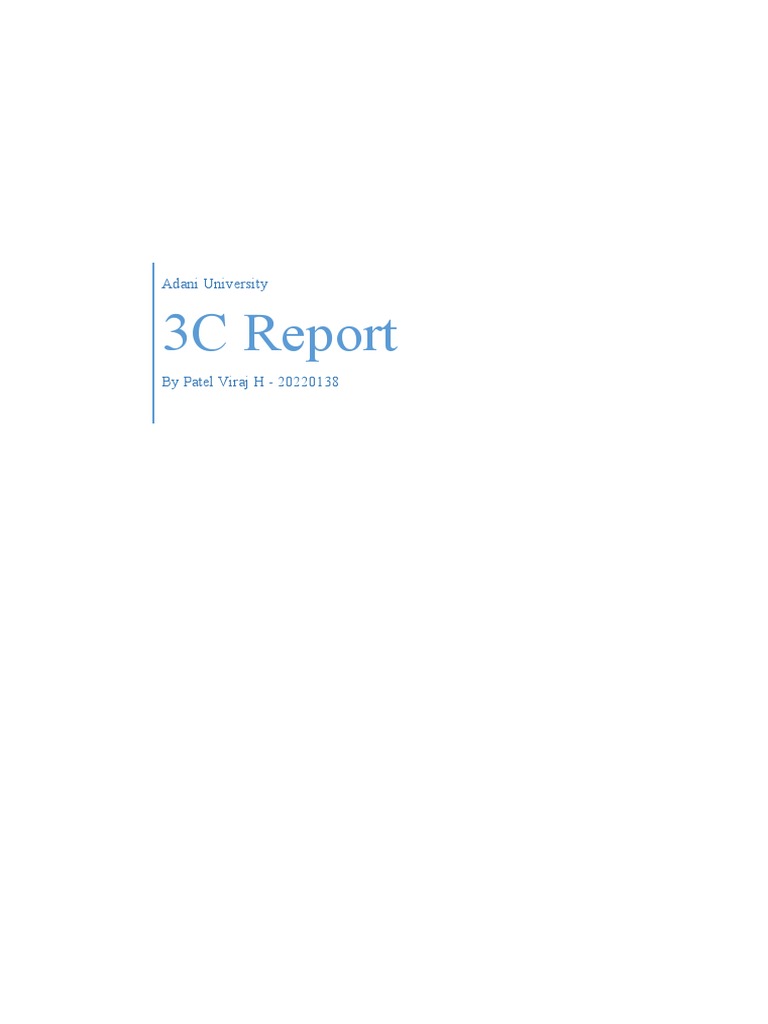 3C Report | PDF | Infrastructure | Economies
