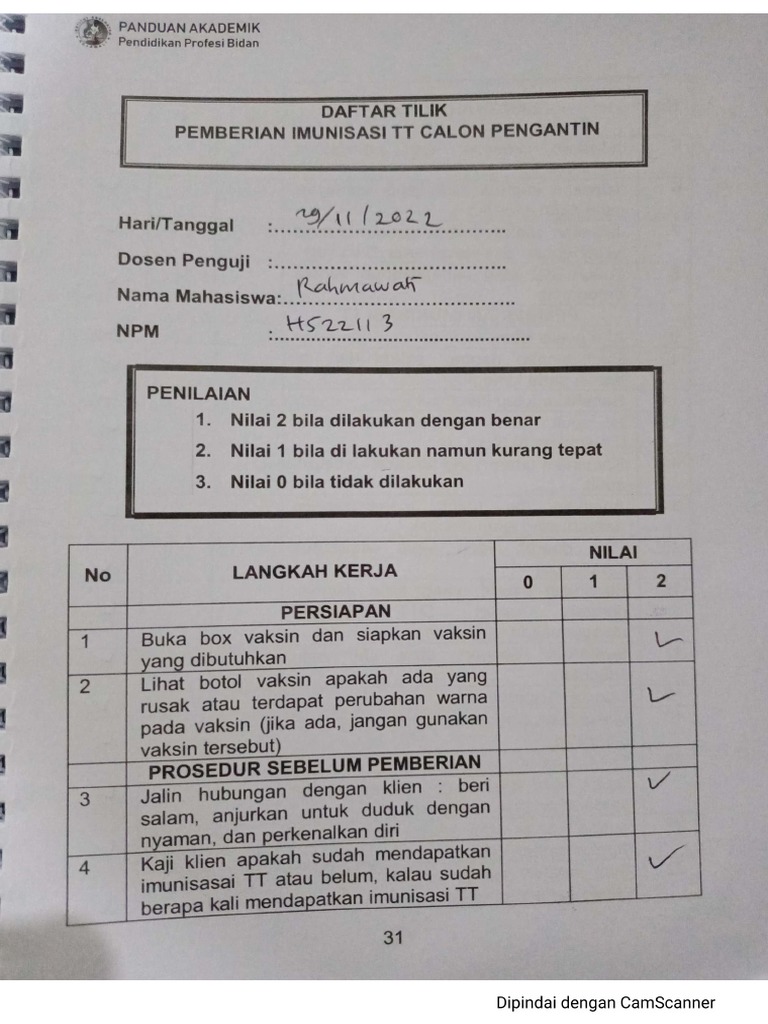 Daftar Tilik | PDF