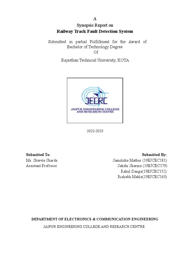 Railway Track Fault Detection System | PDF | Global Positioning System ...