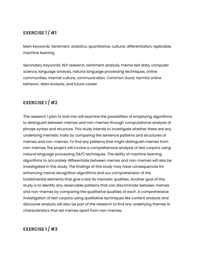 Analyzing Memes with NLP Techniques | PDF | Meme | Qualitative Research