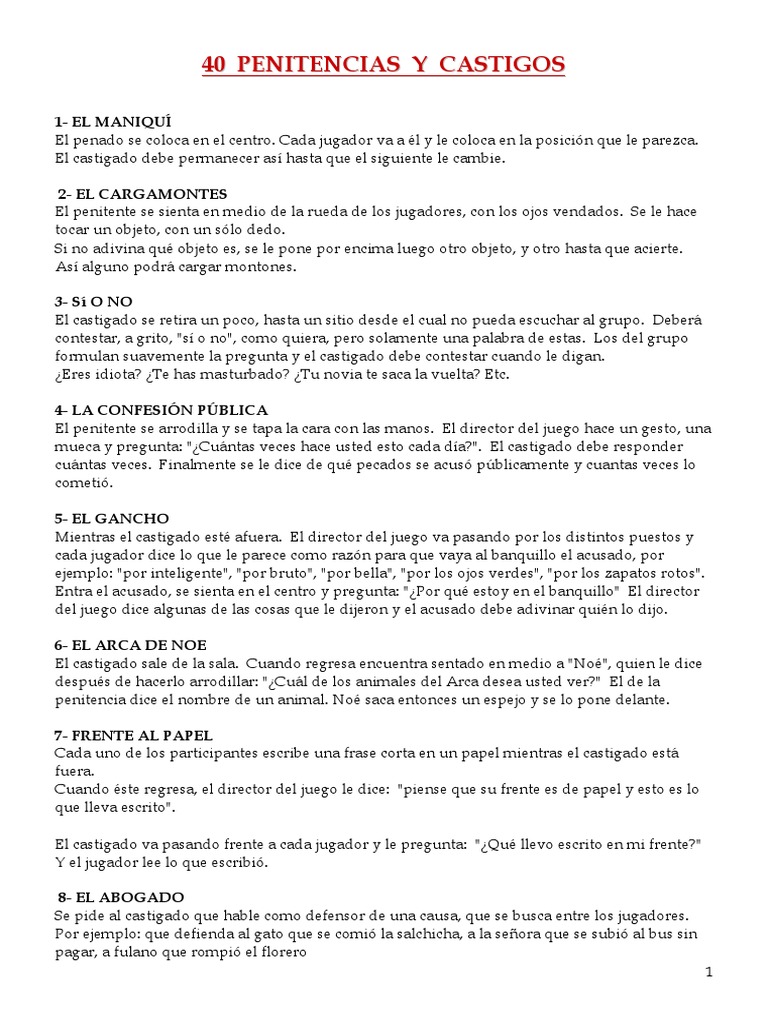 40 Penitencias y Castigos PDF | PDF