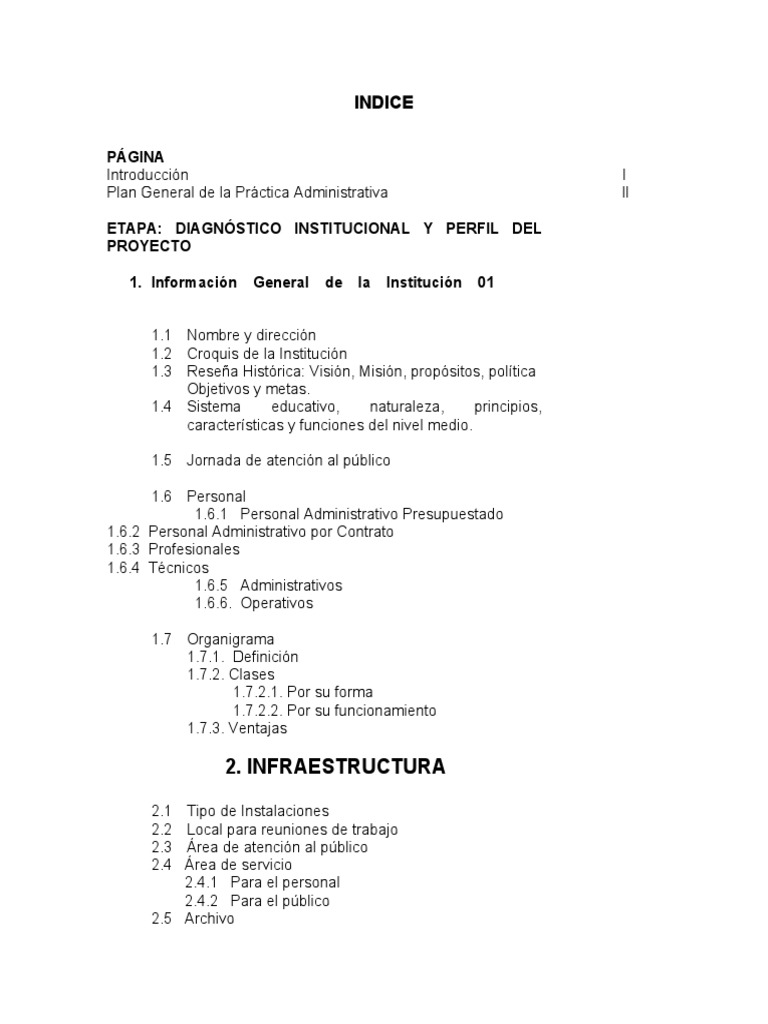 Indice Práctica Administrativa Actualizado 2023 | PDF | Evaluación