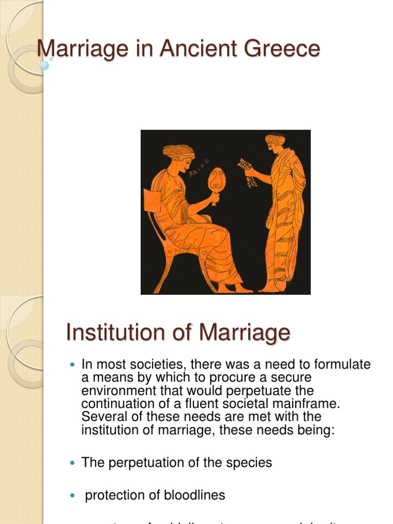 Ancient Greek Marriage Customs and Facts | PDF | Engagement | Marriage