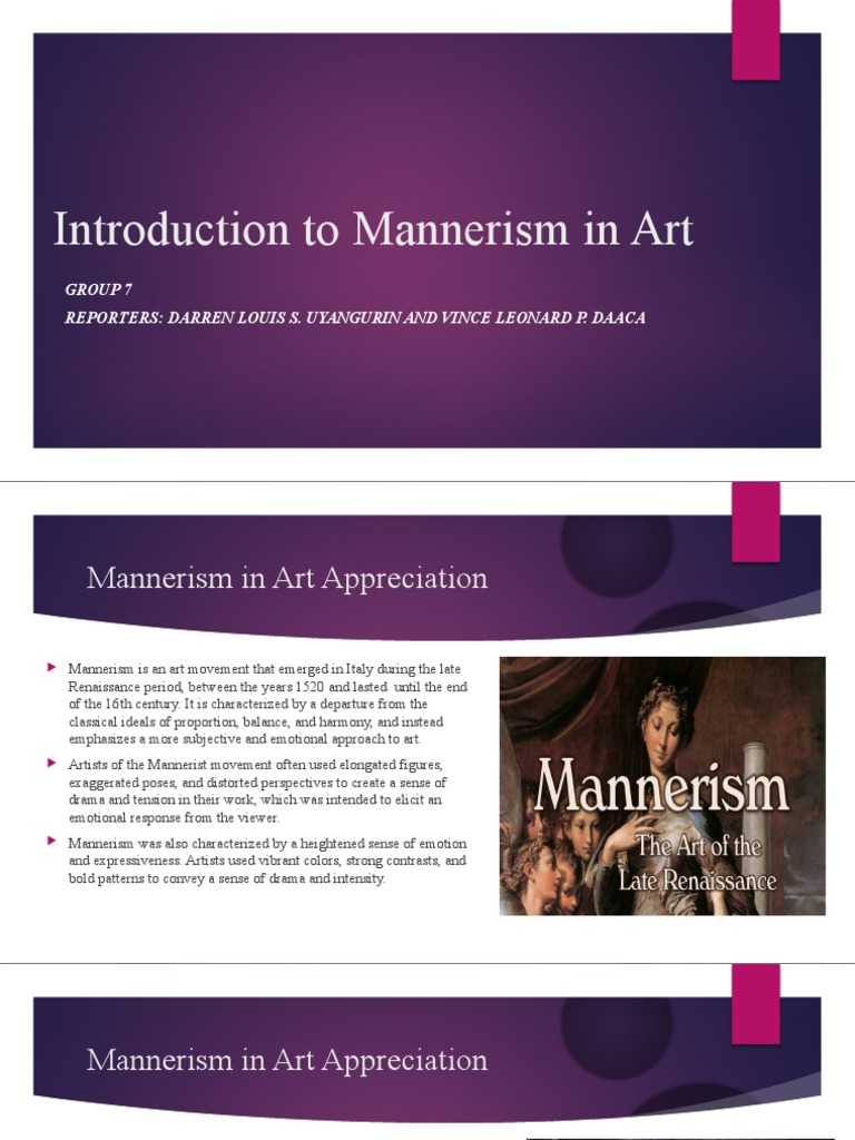 Introduction To Mannerism in Art | PDF | Aesthetics