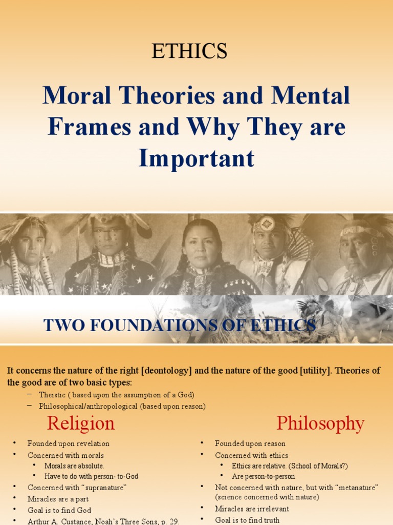Moral Theories and Mental Frames and Why They | PDF