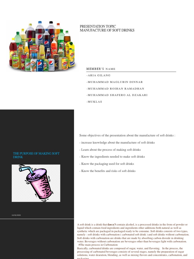 Soft Drink Manufacturing Process Explained | PDF | Soft Drink | Drink