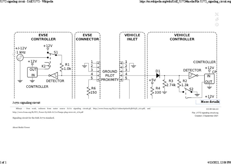 J1772 Signaling Circuit Diagram | PDF