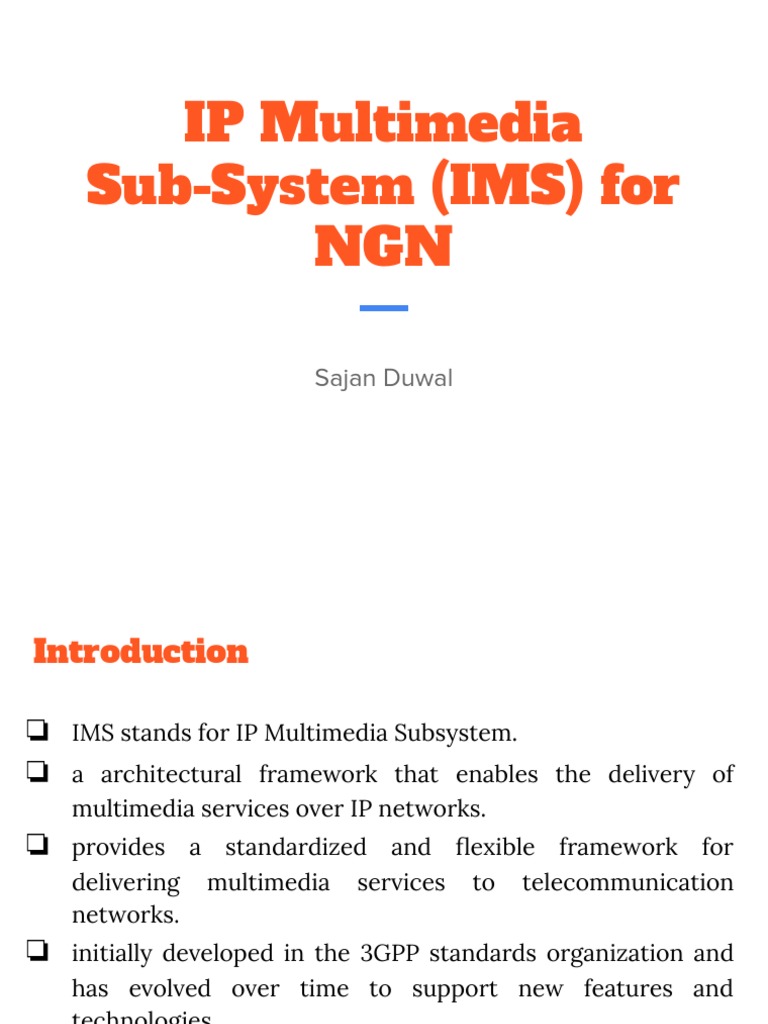 IMS For NGN PDF | PDF | Ip Multimedia Subsystem | Session Initiation ...