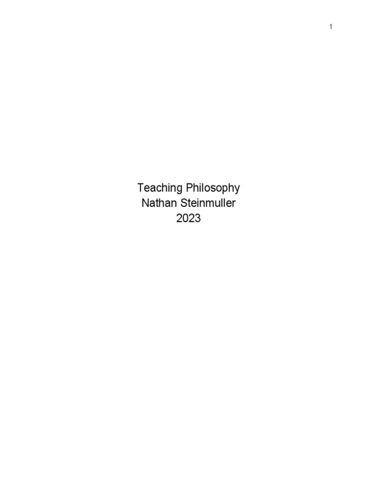 Philosophy of Music Education - Nathan Steinmuller | PDF | Learning ...