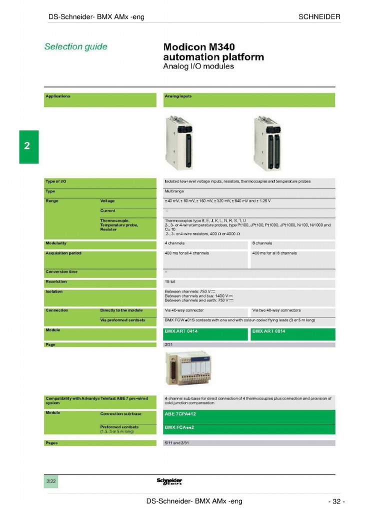 PLC M340 PBB - Data Sheet PDF | PDF