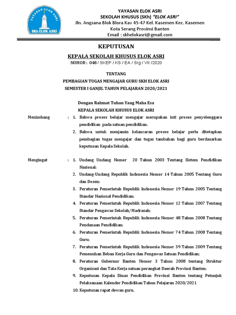 SK Mengajar 2020-2021 | PDF