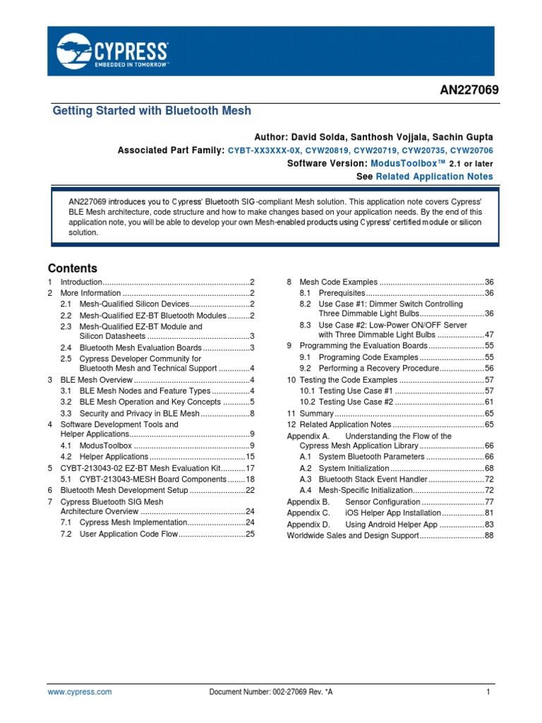 Infineon-AN227069_Getting_Started_with_Bluetooth_Mesh-ApplicationNotes ...