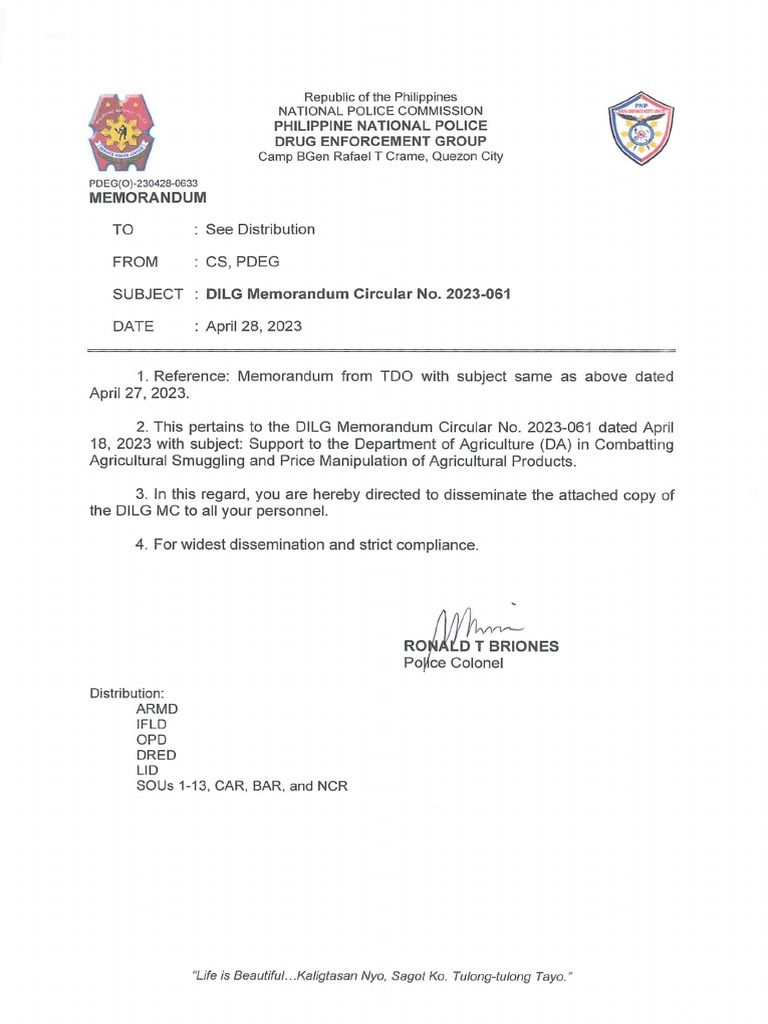 DILG Memorandum Circular No. 2023-081 | PDF