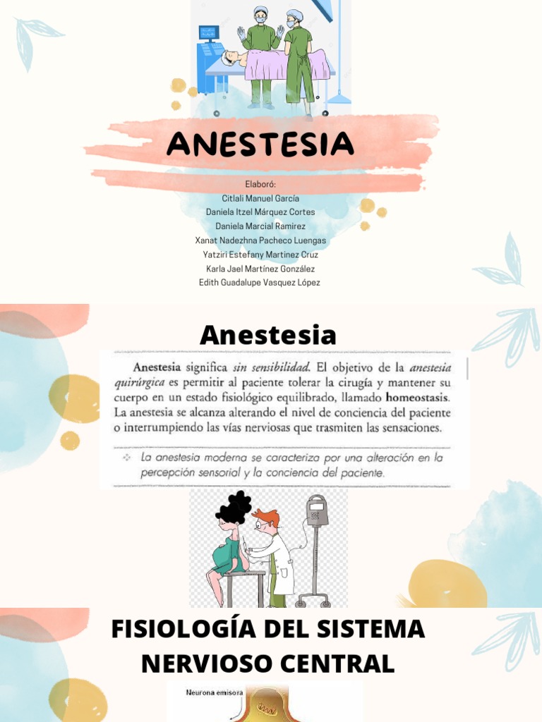 ANESTESIA | PDF | Sinapsis | Anestesia