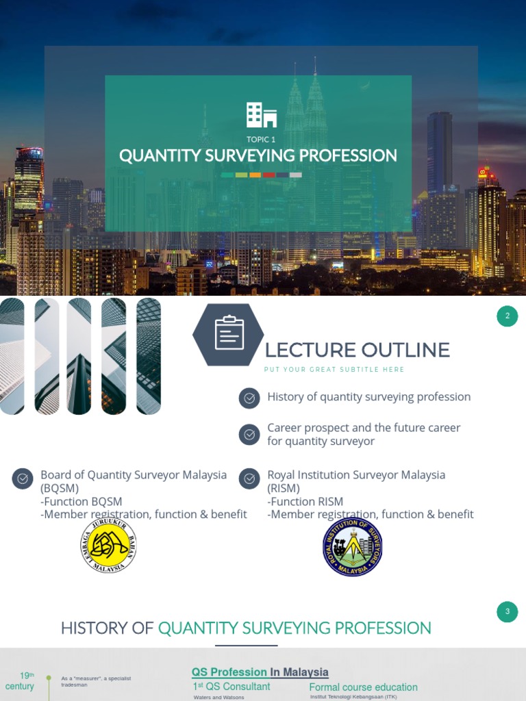 Topic 1 QS Profession | PDF | Surveying | Business