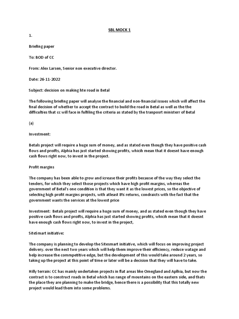 SBL MOCK 1 Cbe Platform | PDF | Big Data | Risk