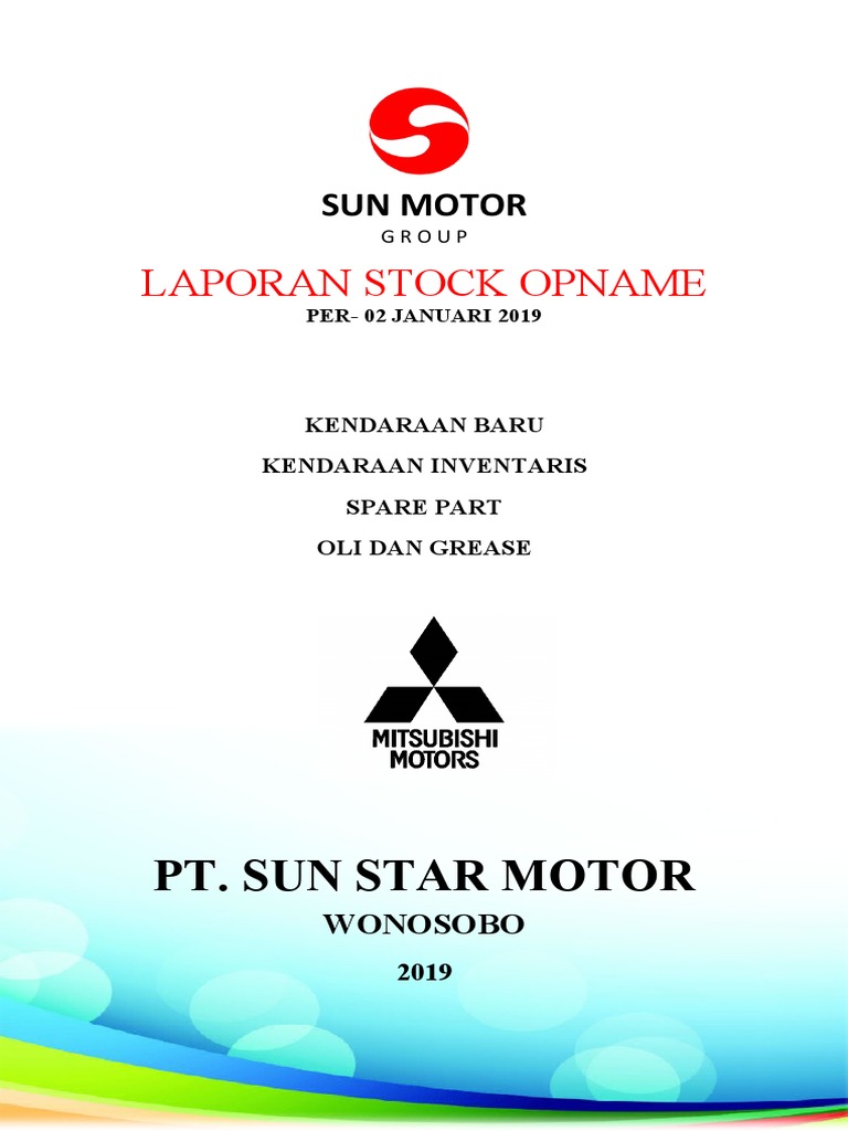 Laporan Stock Opname: Pt. Sun Star Motor | PDF