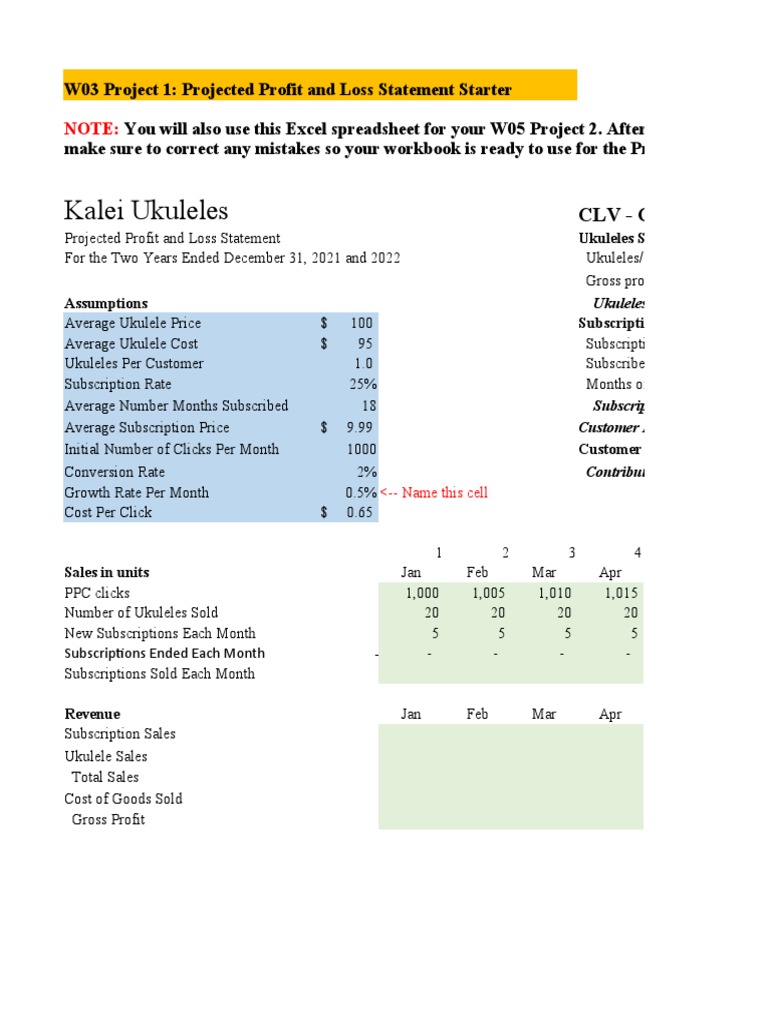 Pagdalian-BUS180 Spreadsheet W03 Project01 RevSec | PDF | Subscription Business Model ...