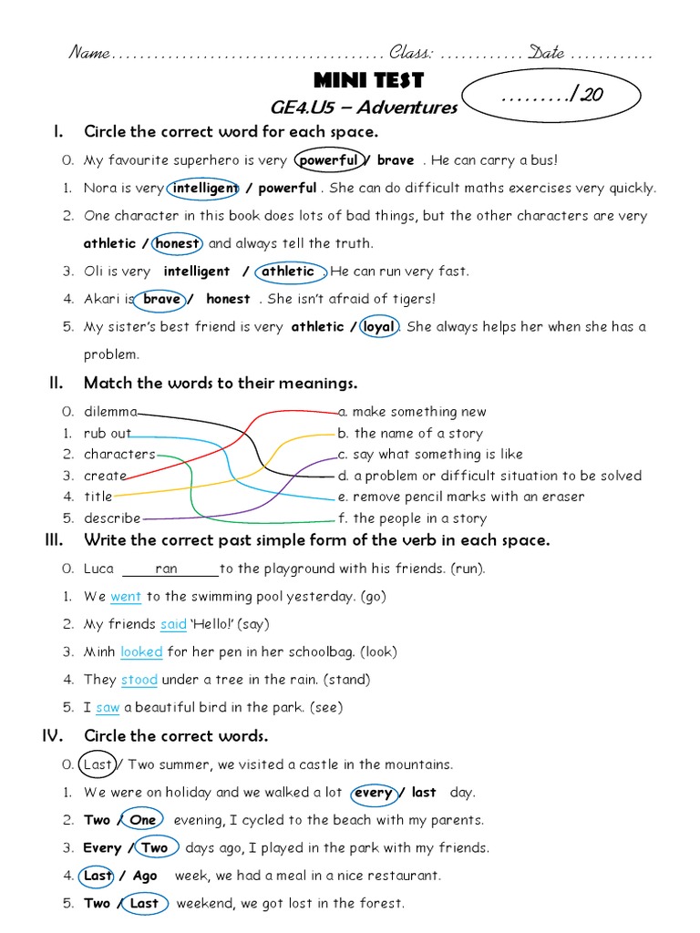 GE4.Phiếu kiểm tra kiến thức cơ bản U5-9.Đáp án PDF | PDF | Plastic | Recycling