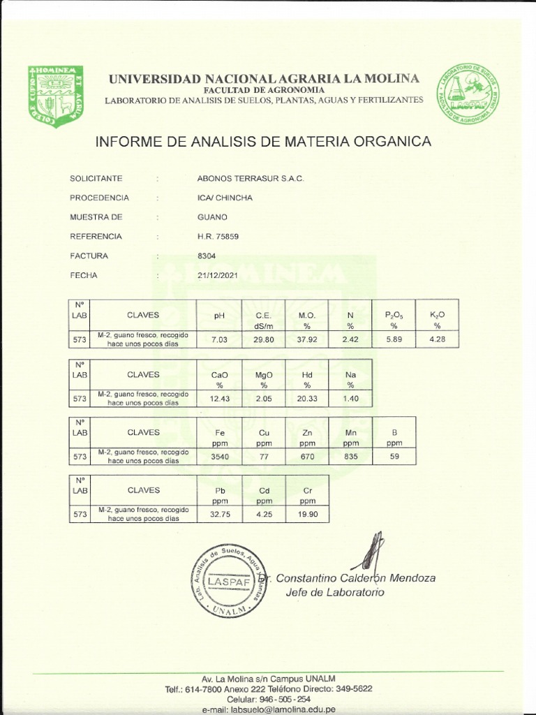 Analisis TERRASUR UNALM 21 12 21 PDF | PDF