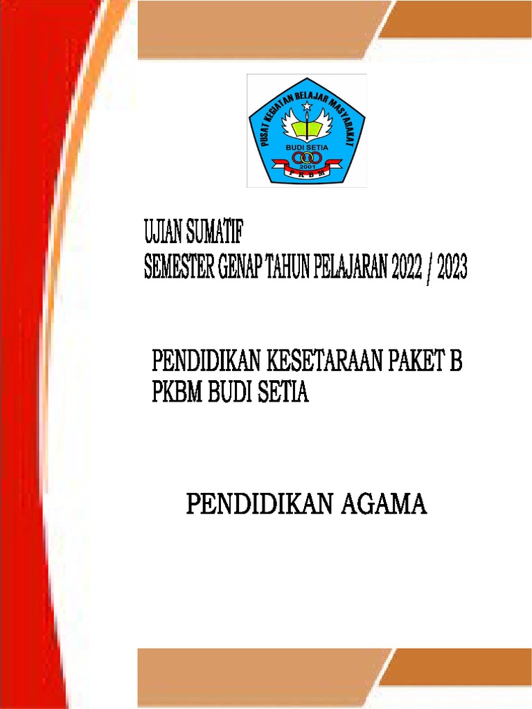 COVER UJIAN SUMATIF PAKET B | PDF