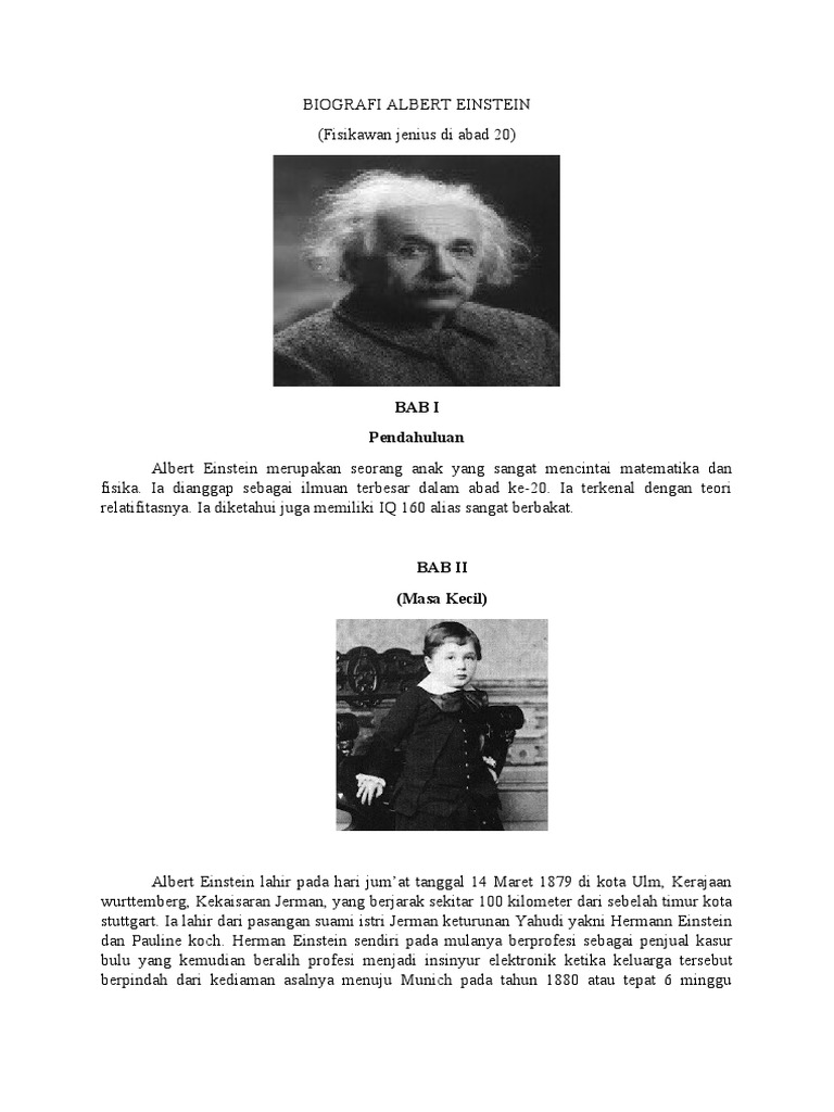 Biografi Albert Einstein | PDF