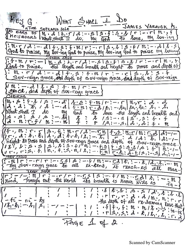 Tonic Solfa Notation for Worship Songs | PDF