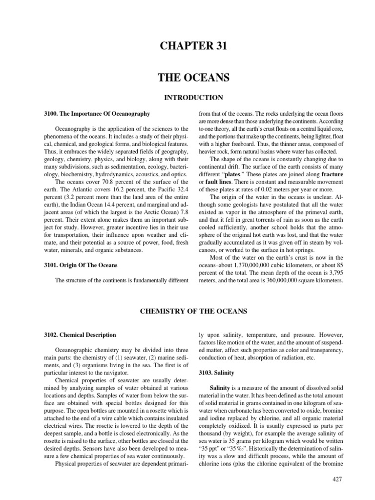 The Oceans PDF | PDF | Salinity | Oceans