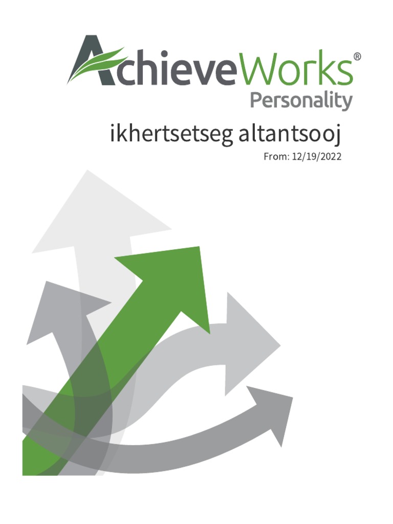 AchieveWorks Personality PDF | PDF | Extraversion And Introversion ...