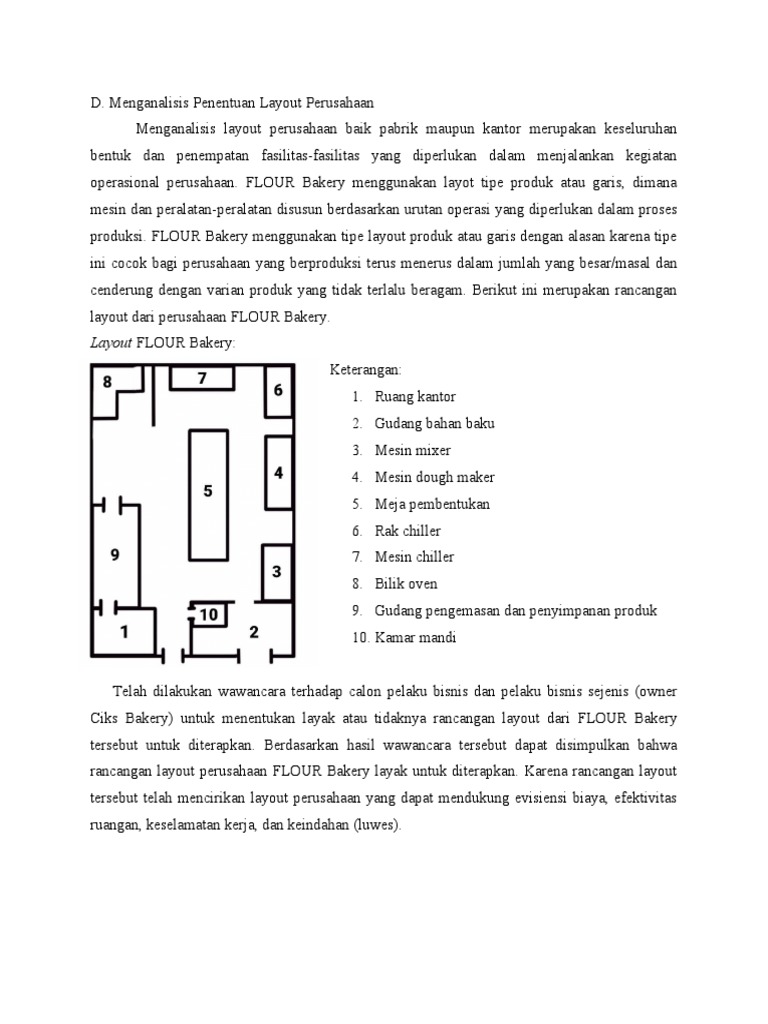 ANALYZING FLOUR BAKERY'S LAYOUT AND PRODUCTION FLOW | PDF