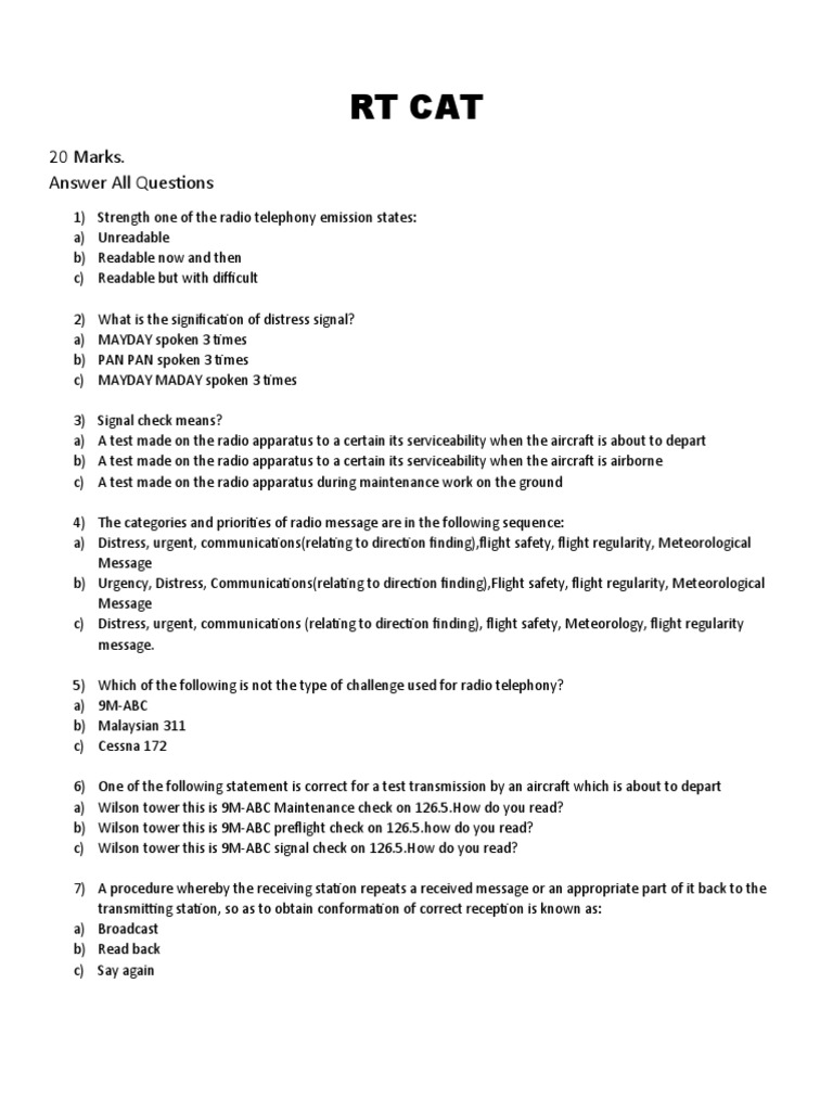 RT Cat | PDF | Radio | Communication