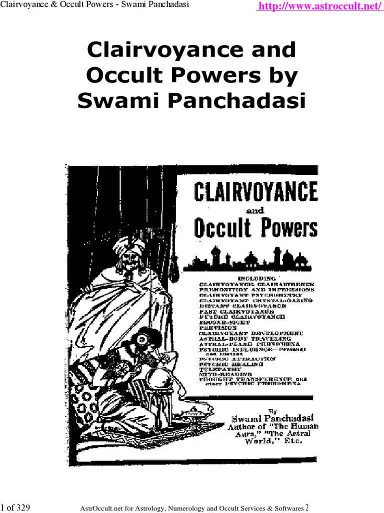 Clairvoyance and Occult Powers by Panchadasi | PDF | Telepathy | Mind