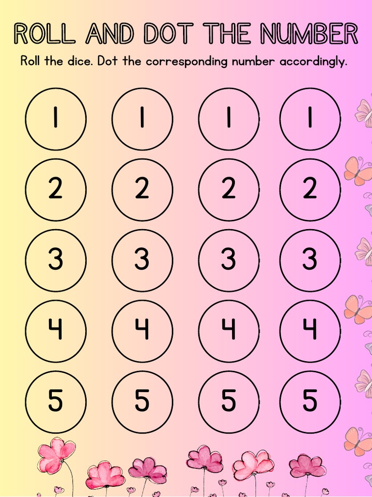 Roll and Dot The Number | PDF