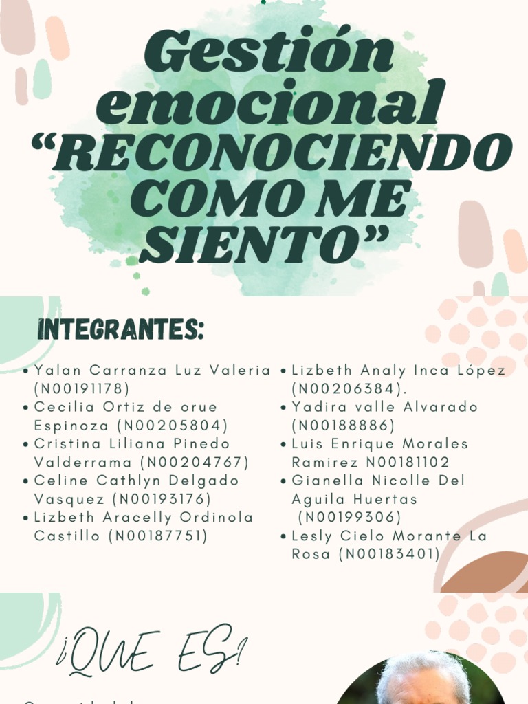 Gestión Emocional: Autoconocimiento | PDF | Las emociones | Inteligencia emocional