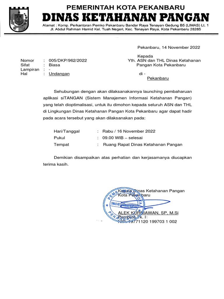 Surat Undangan Launching | PDF