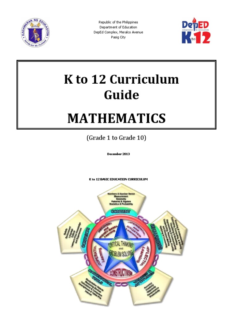 K to 12 Math Curriculum Framework 2013 | PDF | Geometry | Equations