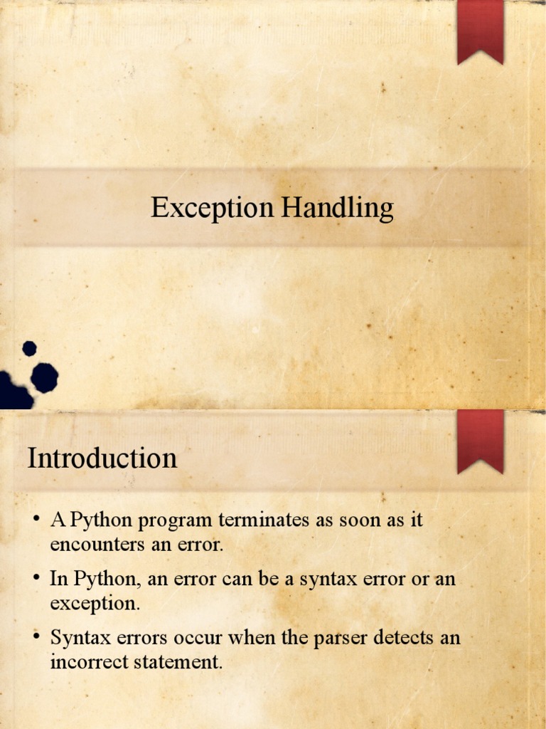 Exception Handling | PDF | Software Development | Computing