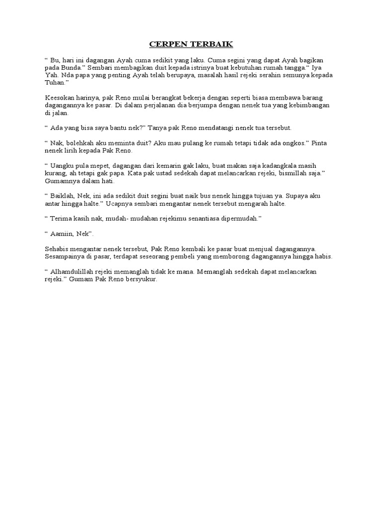 Cerpen Terbaik | PDF