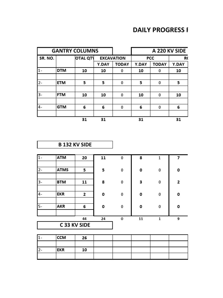 Format Daily Progress Report | PDF