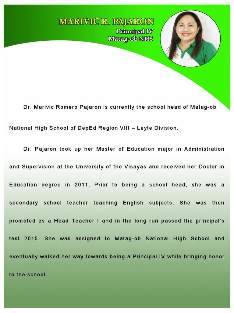 Bio Note - Mam Marivic | PDF