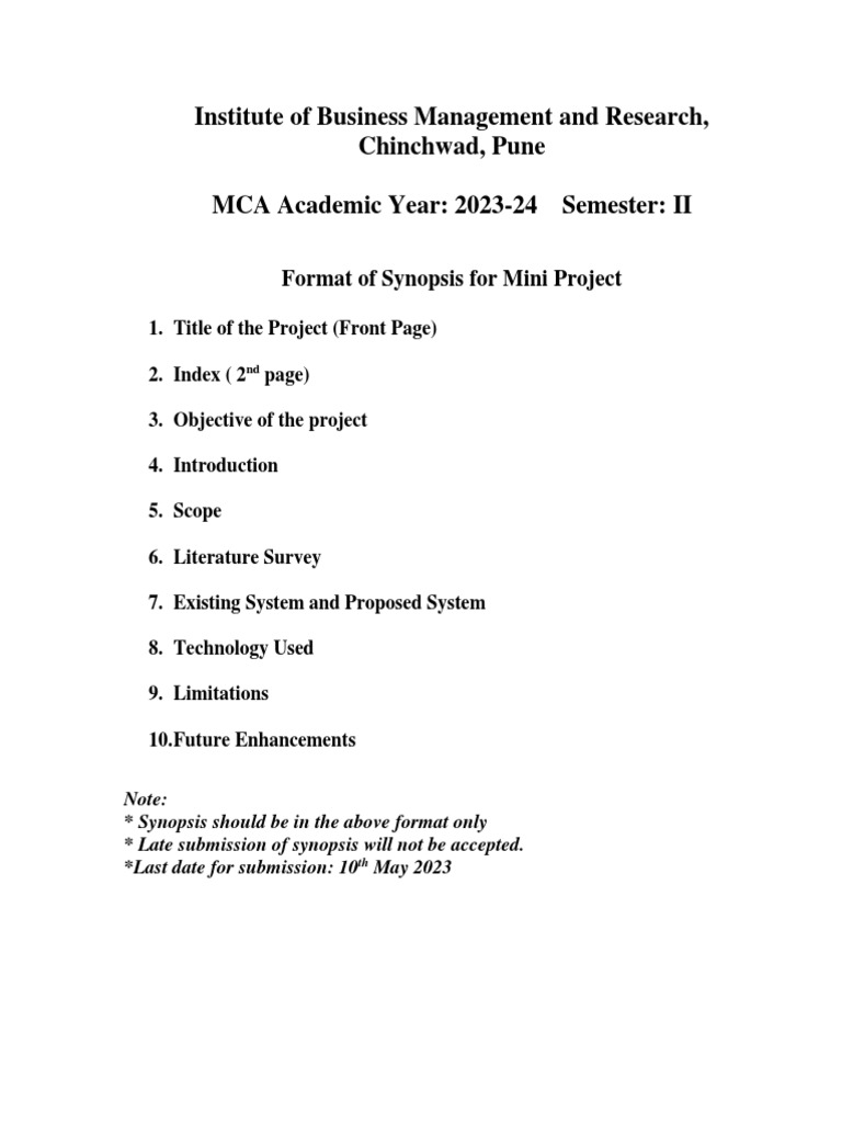 Project Synopsis Format.pdf | PDF Project Synopsis Format.pdf | PDF