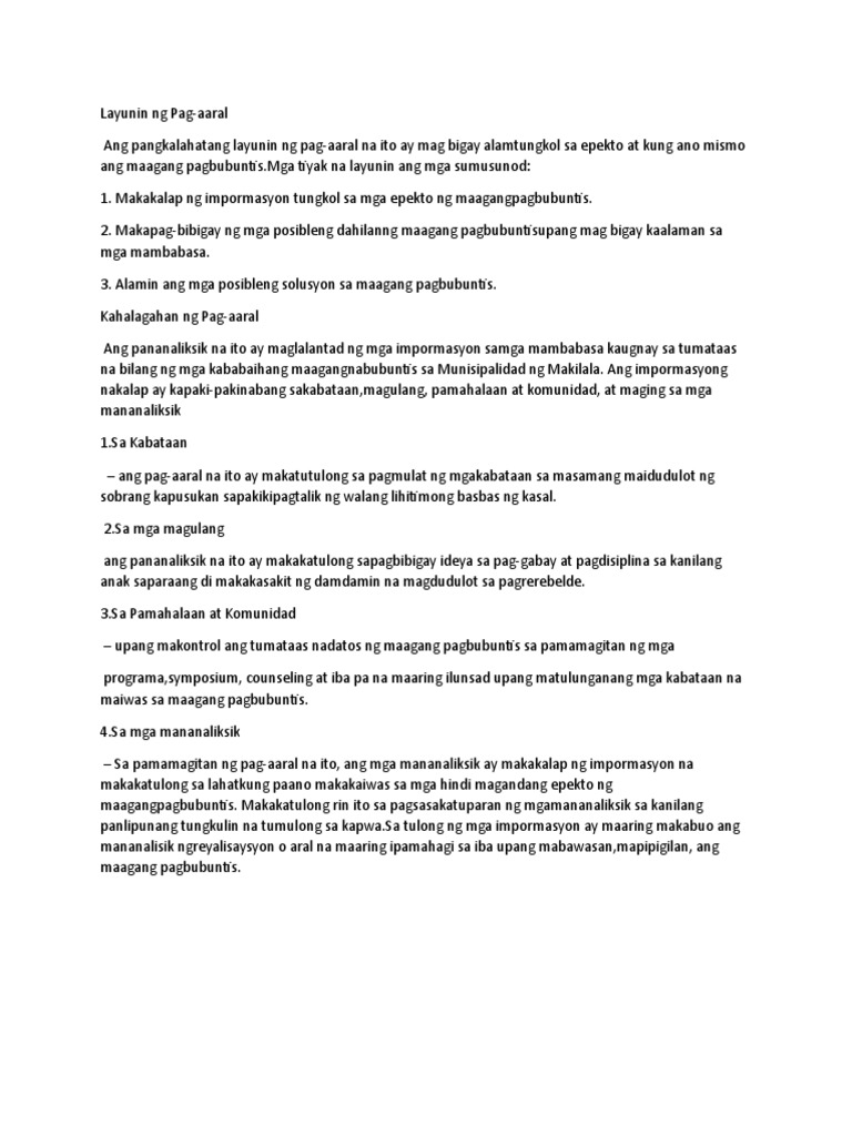 Layunin NG Pag | PDF