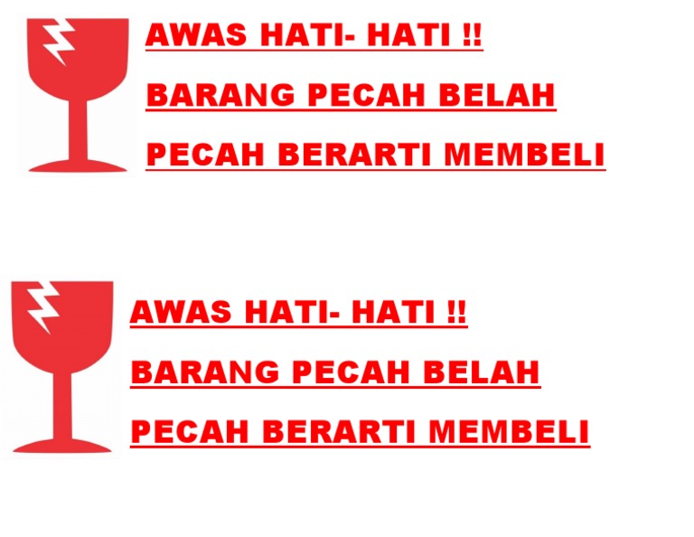 AWAS HATI HATI PECAH BELAH | PDF
