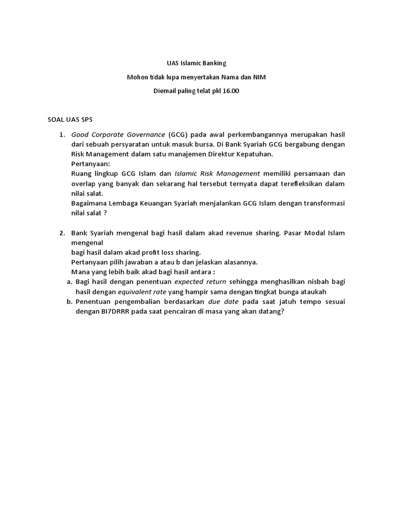 SOAL UAS SPS 2 S | PDF