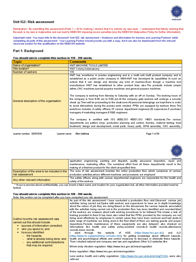 00587830, Allen Mathew | PDF | Noise | Occupational Safety And Health