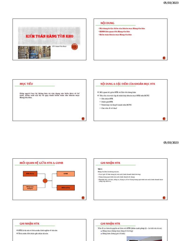 Kiểm toán HTK - 2022 PDF | PDF