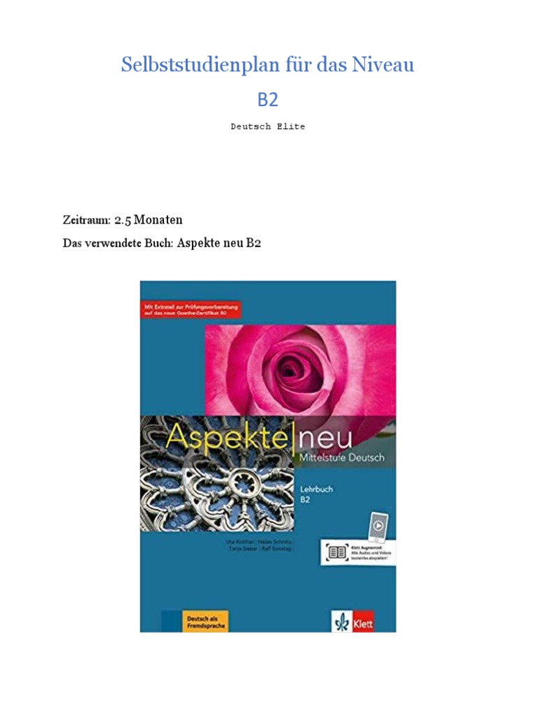 B2 Self Study Plan | PDF