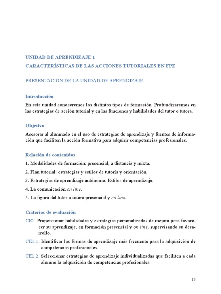 Unidad 01 | PDF | Aprendizaje | Enseñando