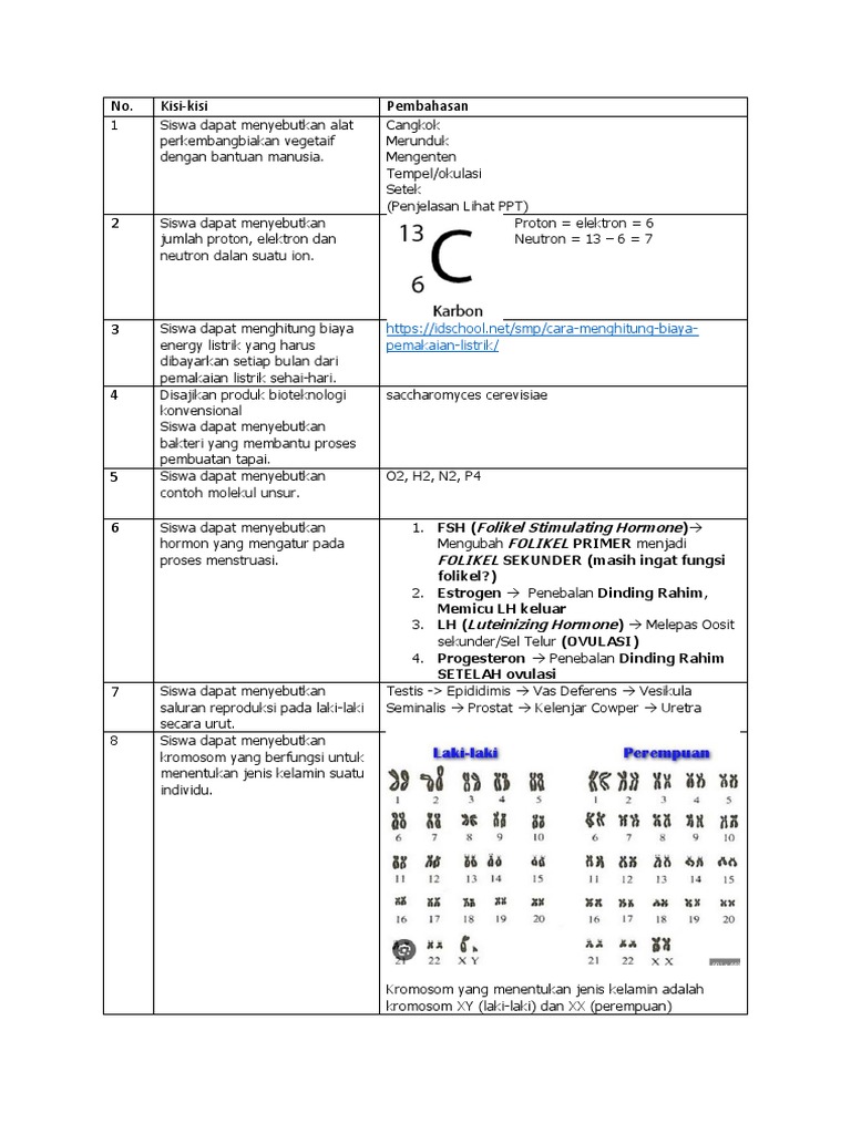 Usek Ipa Kelas 9 (SMP 3) | PDF