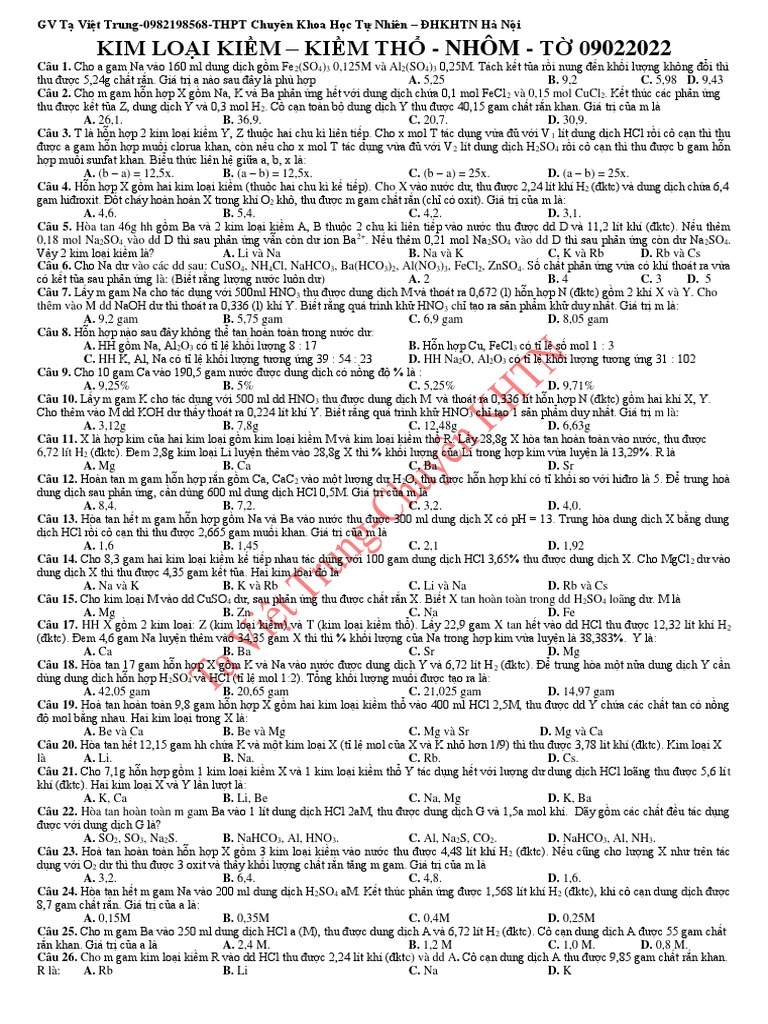 KLK - KLKT VÀ HỢP CHẤT 09022022 PDF | PDF